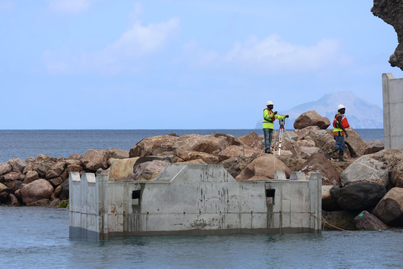 Marine construction begins at site of new Little Bay pier - Montserrat ...